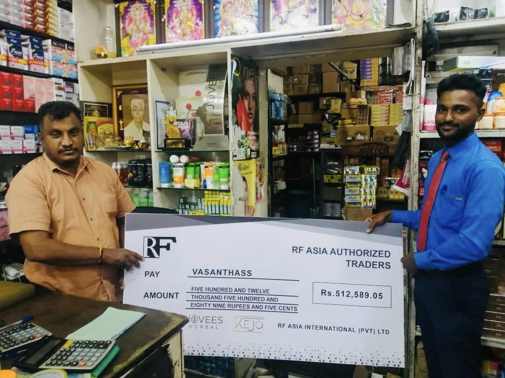 Distribution of cheques to the RF Asia International Authorized Traders in the Colombo Regions ...
